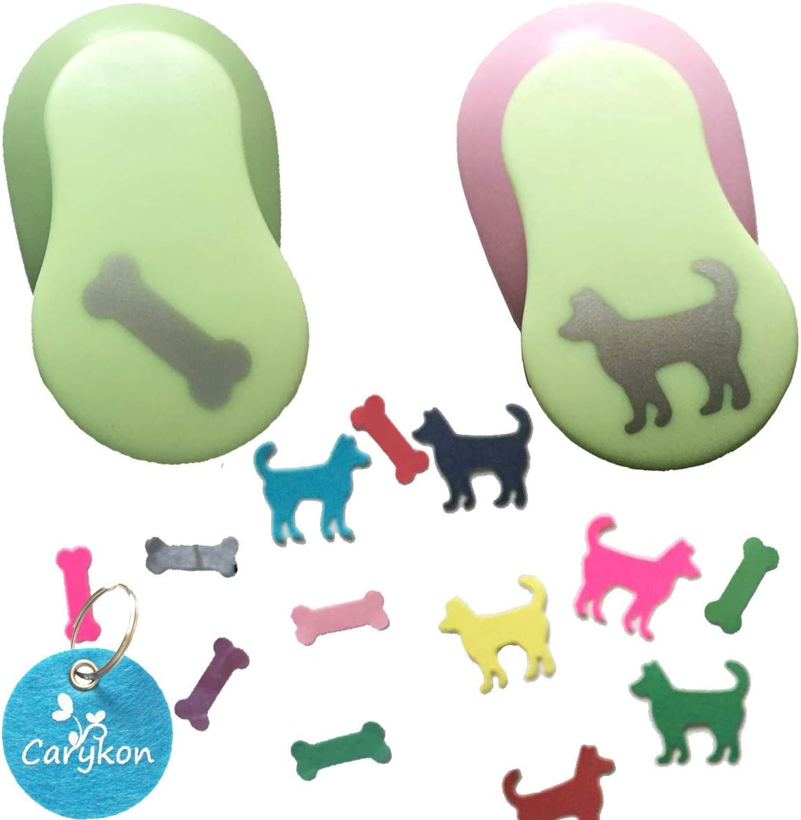 Kurtzy 24 Pack Mini Shape Paper Hole Punch Set - Plastic Multi Colour ...