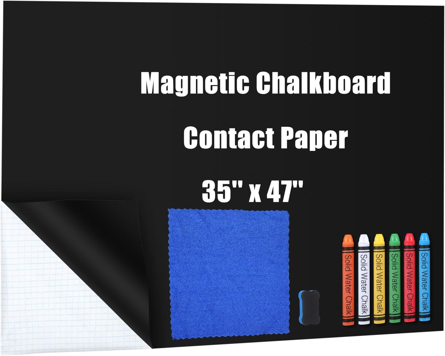 Amazon.com : Magnetic Chalkboard Contact Paper, Self Adhesive Chalk ...