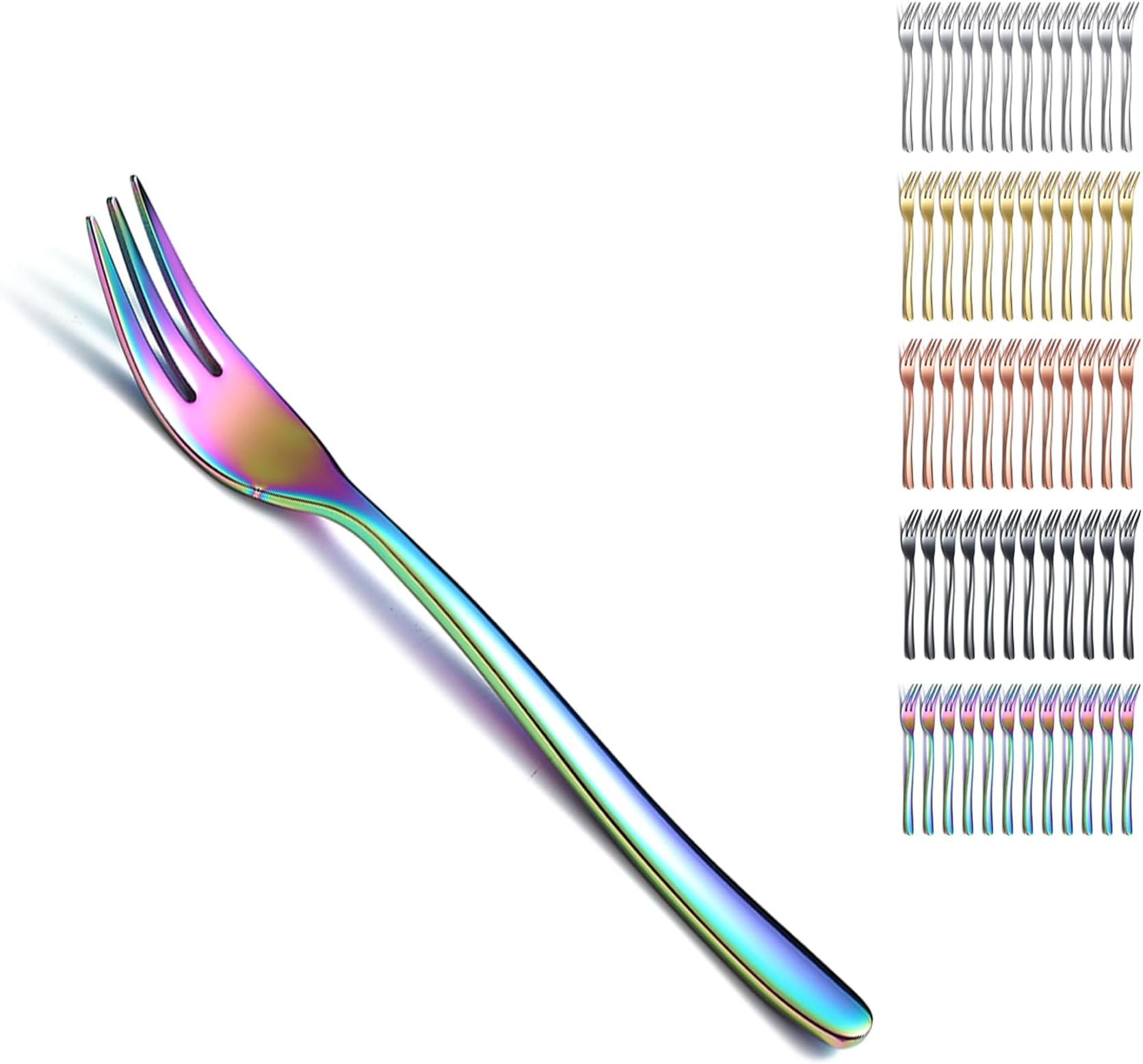 SBOMHS 5.5 Inch Fruit Forks Cake Forks Dessert Forks Stainless Steel ...