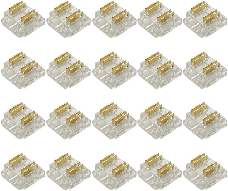 Masterwon RGB LED Strip Light Connectors 4-Pin 10mm Solderless Clips ...