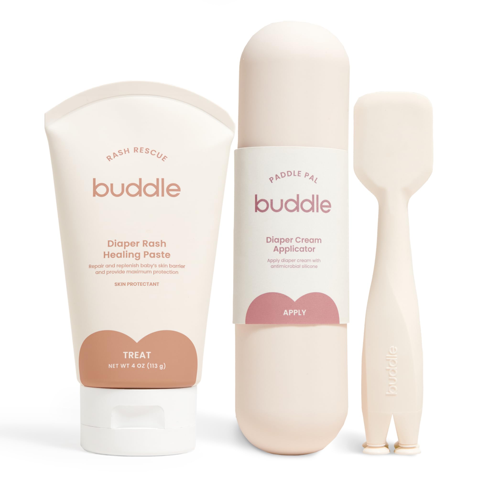 Amazon.com: Buddle Rash Rescue Healing Paste + Paddle Pal Diaper Cream ...