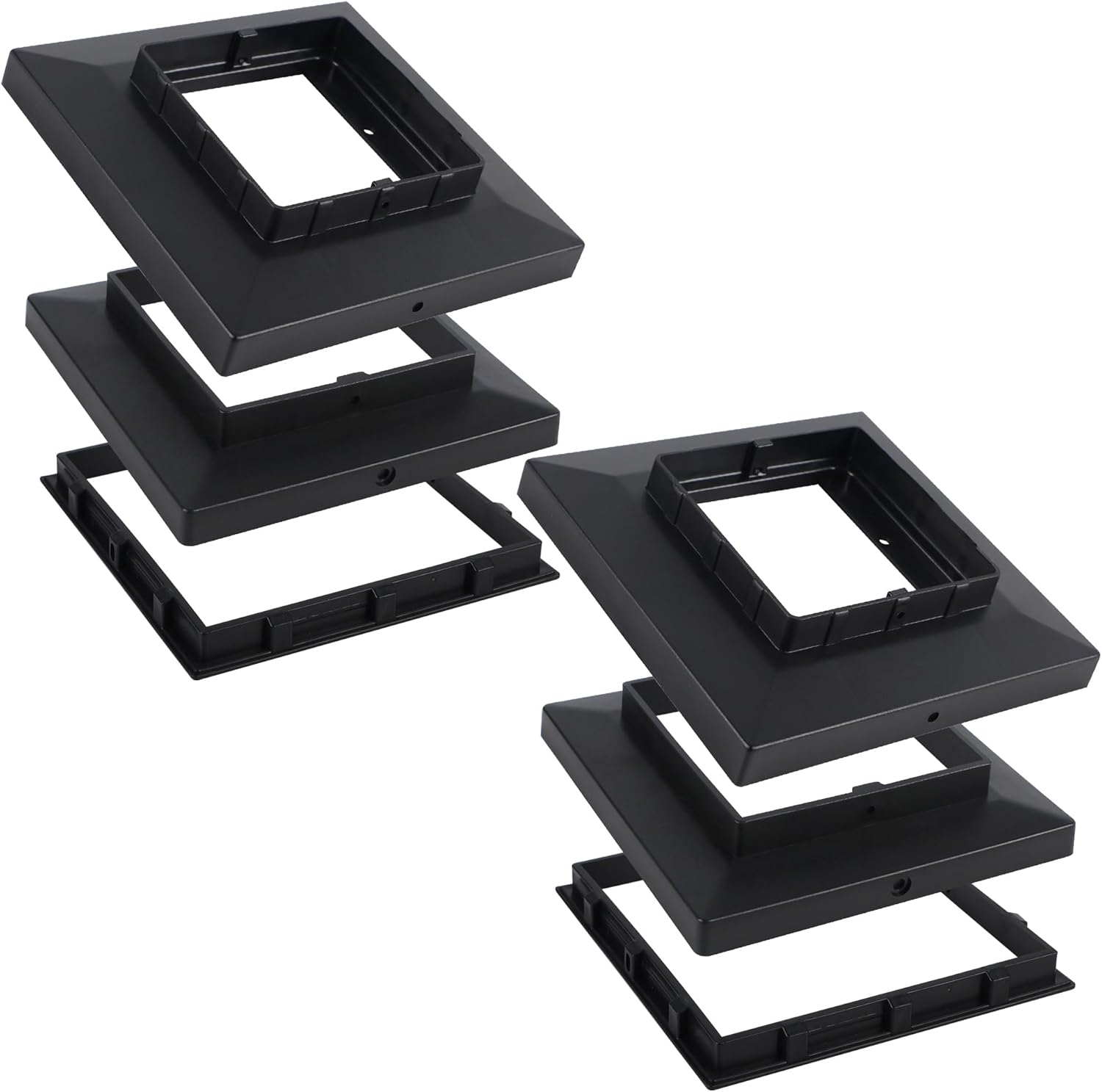 Dynaming Black Mount Base for Solar Post Lights, Fit for 5x5 or 5.5x5.5 ...