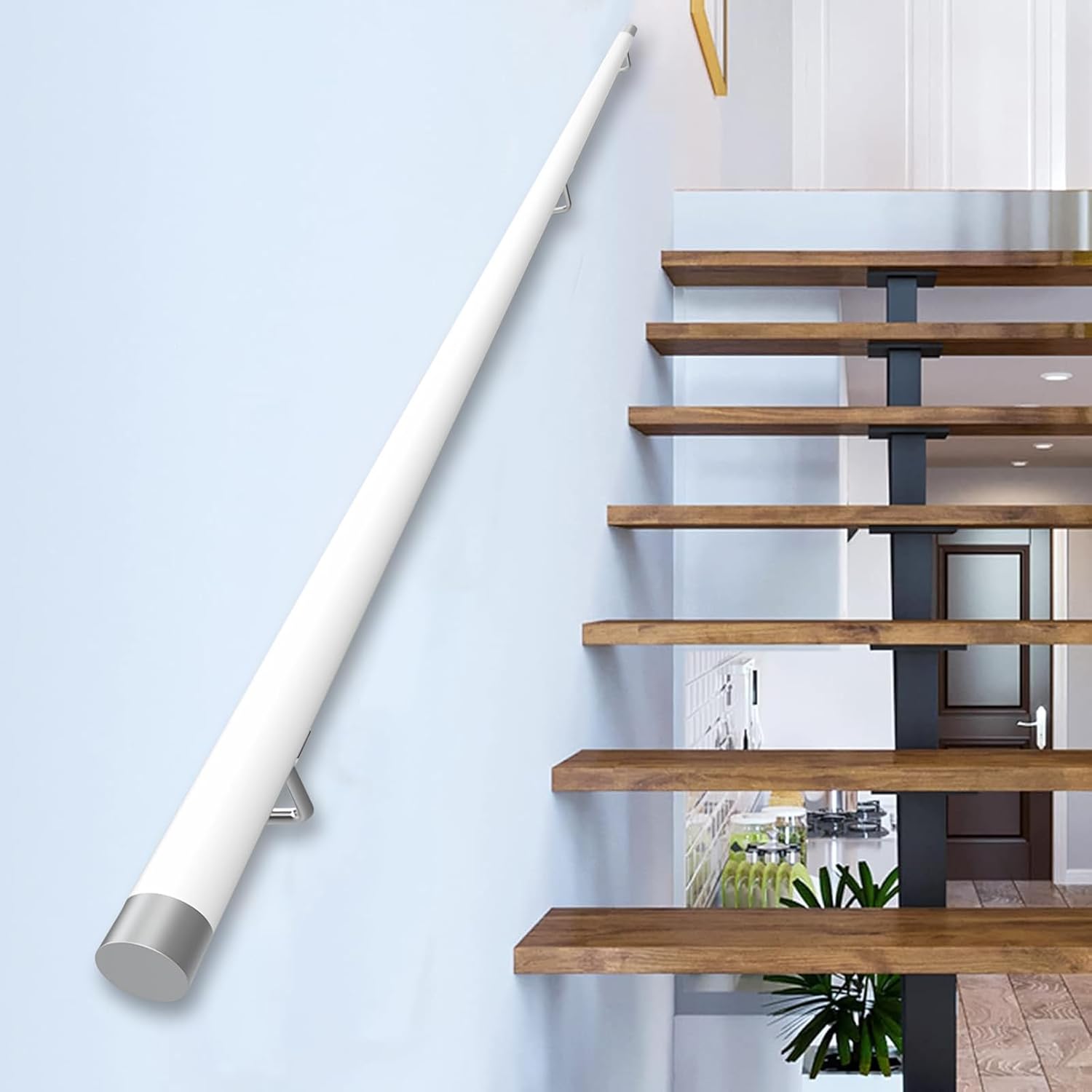 Wooden Handrails for Stairs - Non-Slip Stair Railings Support Rod with ...