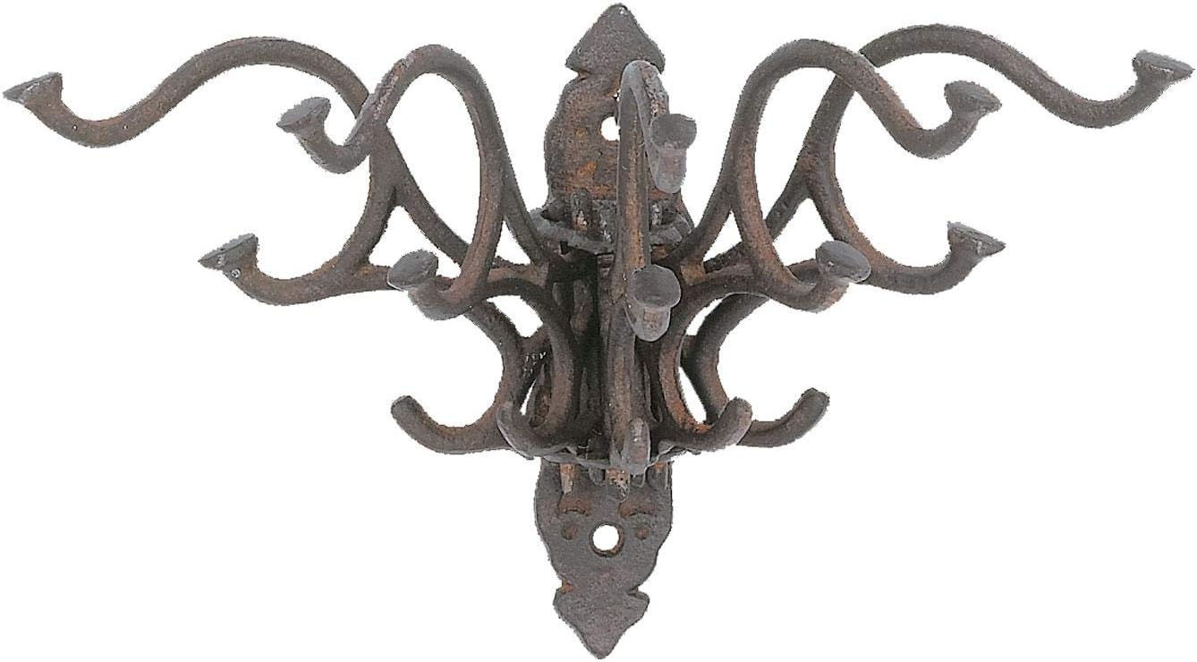 Amazon.com: Victorian Style Folding Coat Rack 5 Prong Swivel Hook ...