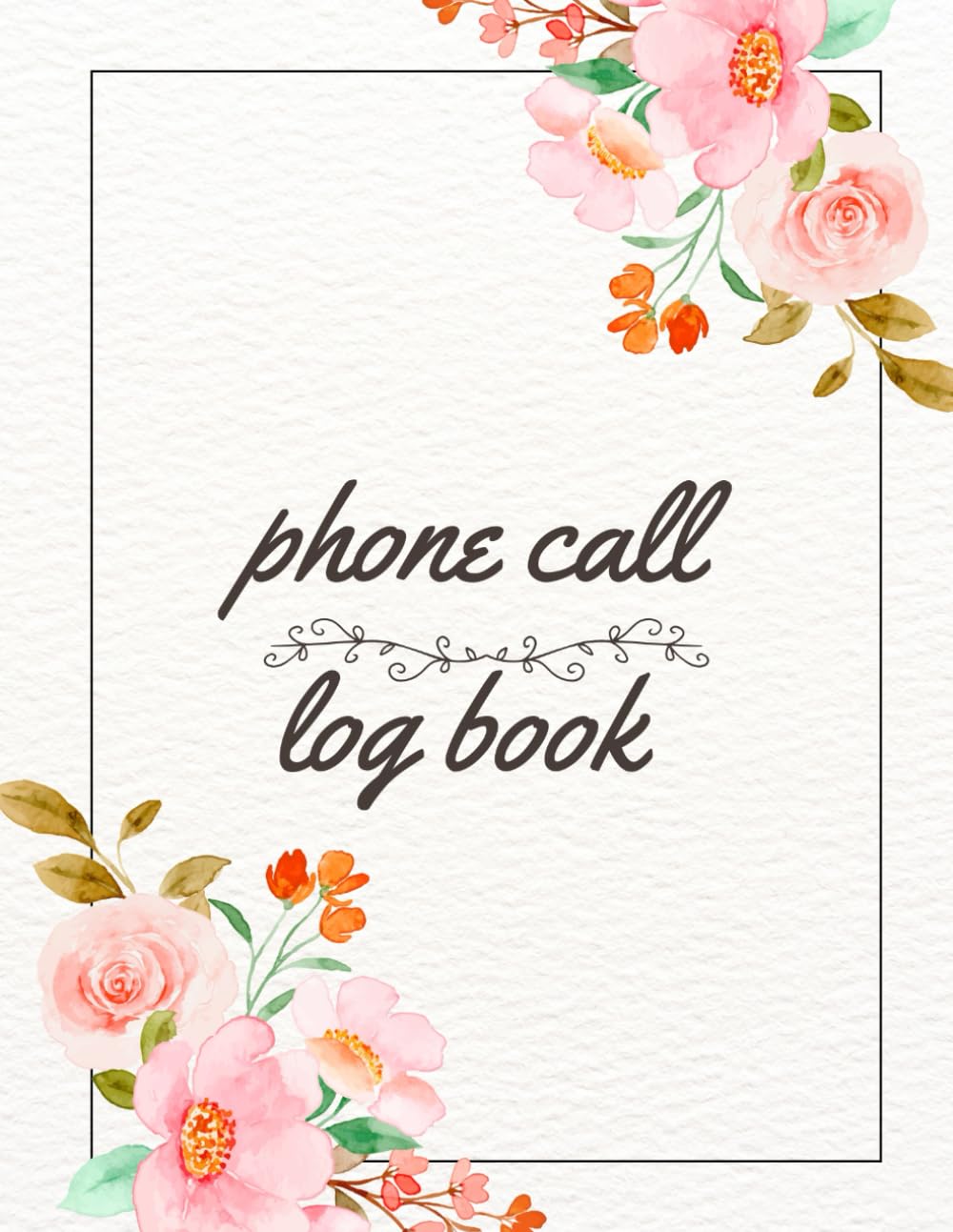 Phone Call Log Book: Cute Phone Book for Office Recording and Voice ...
