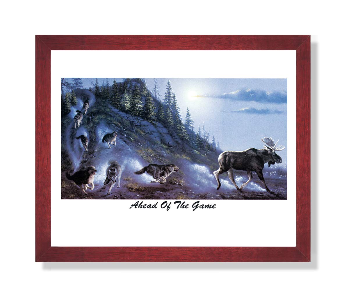 Wolves Chasing Elk