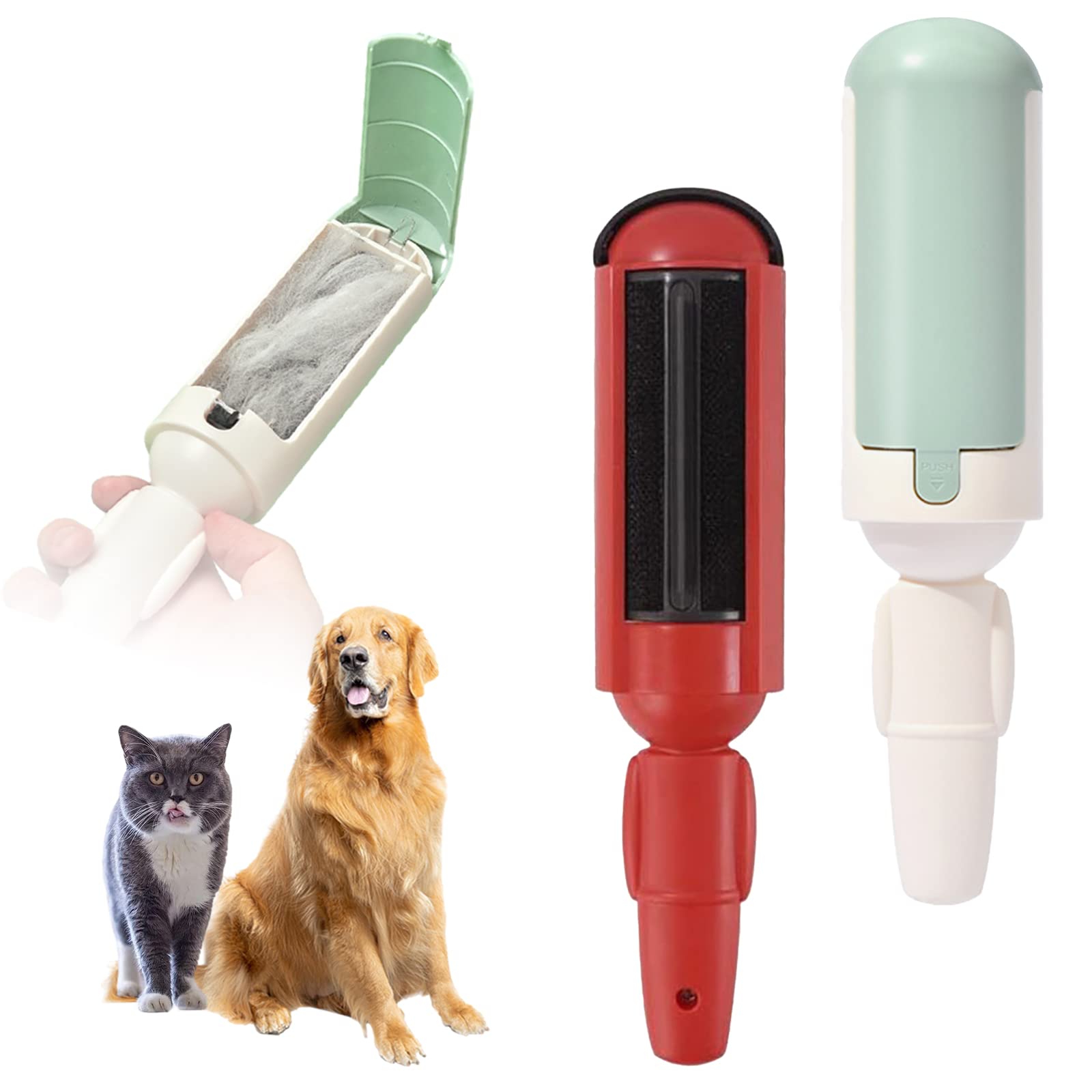 71Nmly 2pcs Pet Hair Remover Roller,Reusable Animal Hair Remover Brush ...