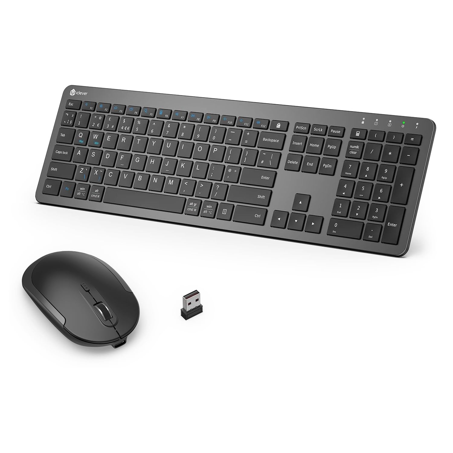 Wireless Keyboard and Mouse Set, iClever Keyboard and Mouse ...
