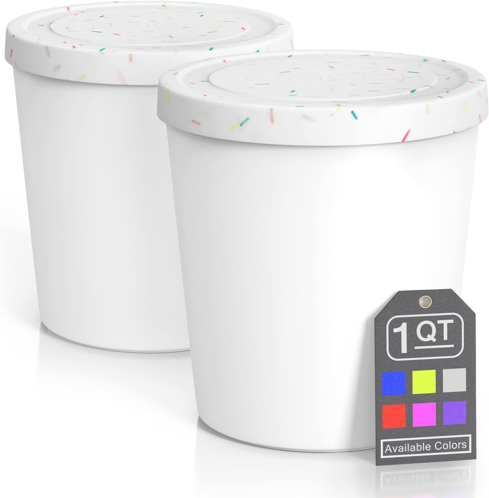 Amazon.com: Kanudle Ice Cream Containers (2 Pack - 1 Quart Each ...