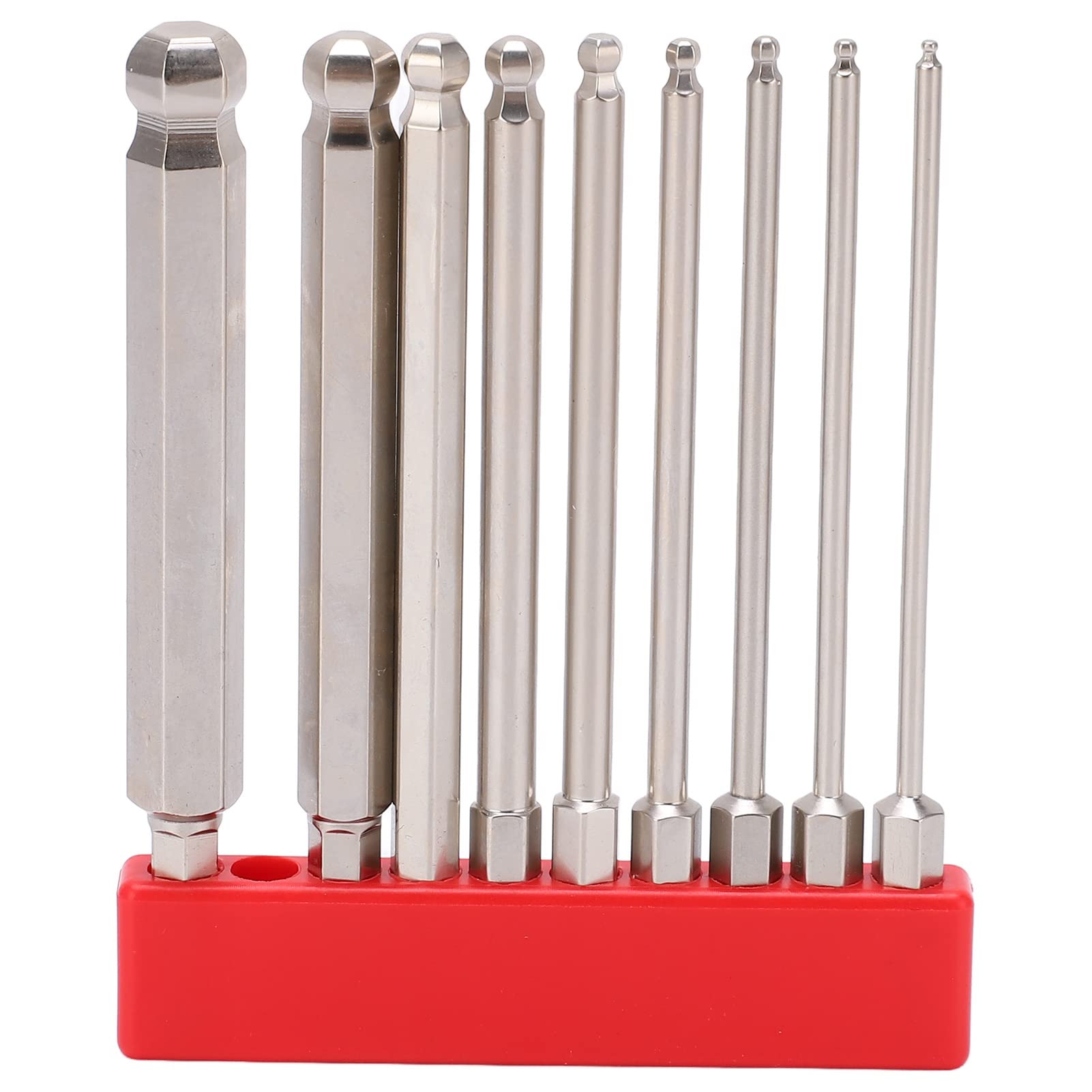 9pcs Hex Screwdriver Bit Set, Rustproof S2 Steel Magnetic Ball Head Hex ...