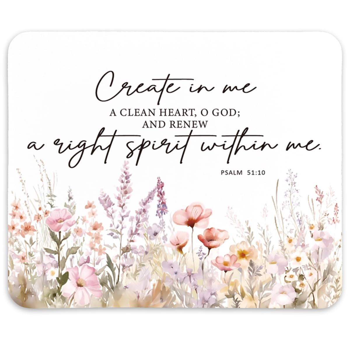 Amazon.com: QIYUHOY Christian Inspirational Floral Mouse Pad,Bible ...