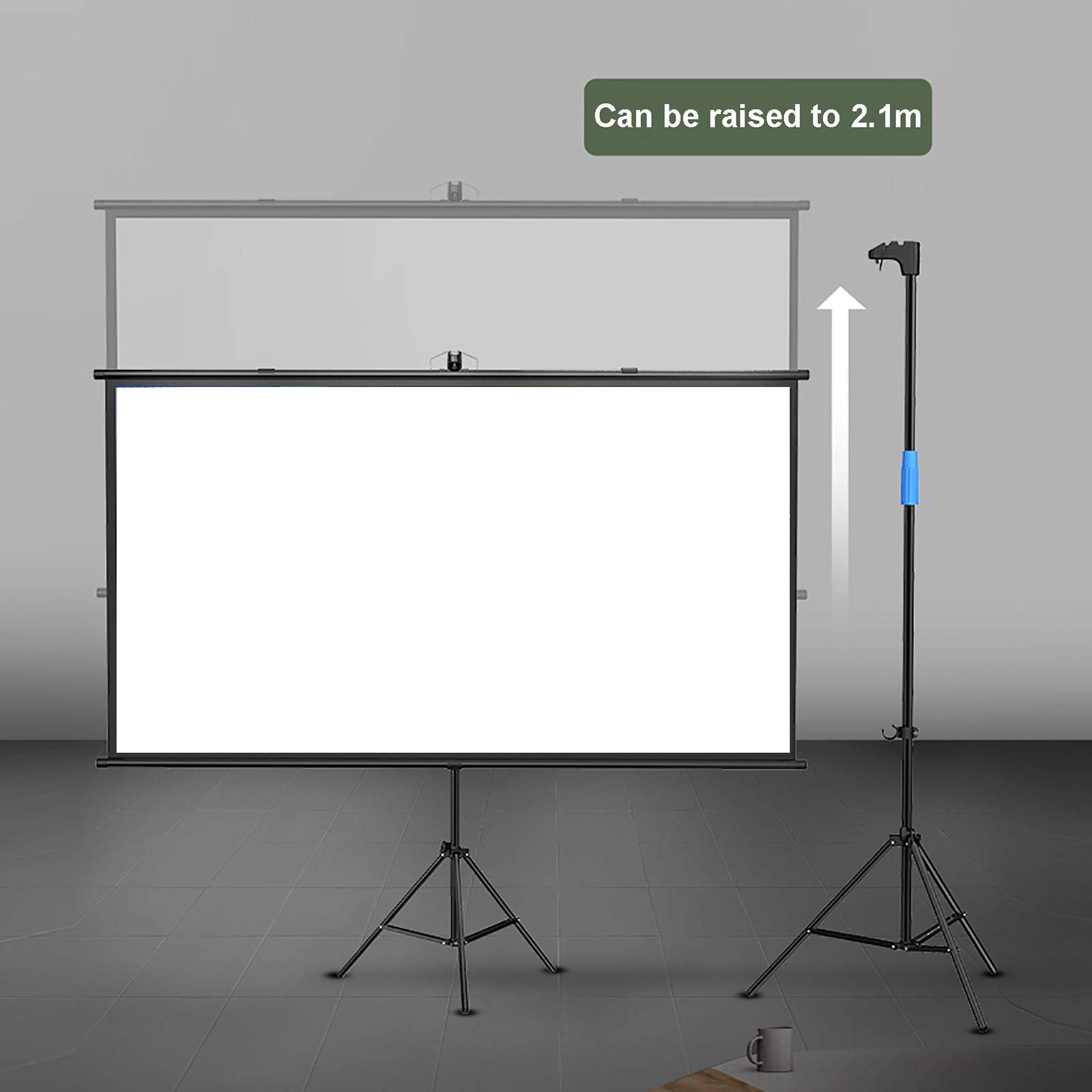 Tripod Projector Screen Unic TMP 150D Dual Leg Tripod Screen (7.5' X