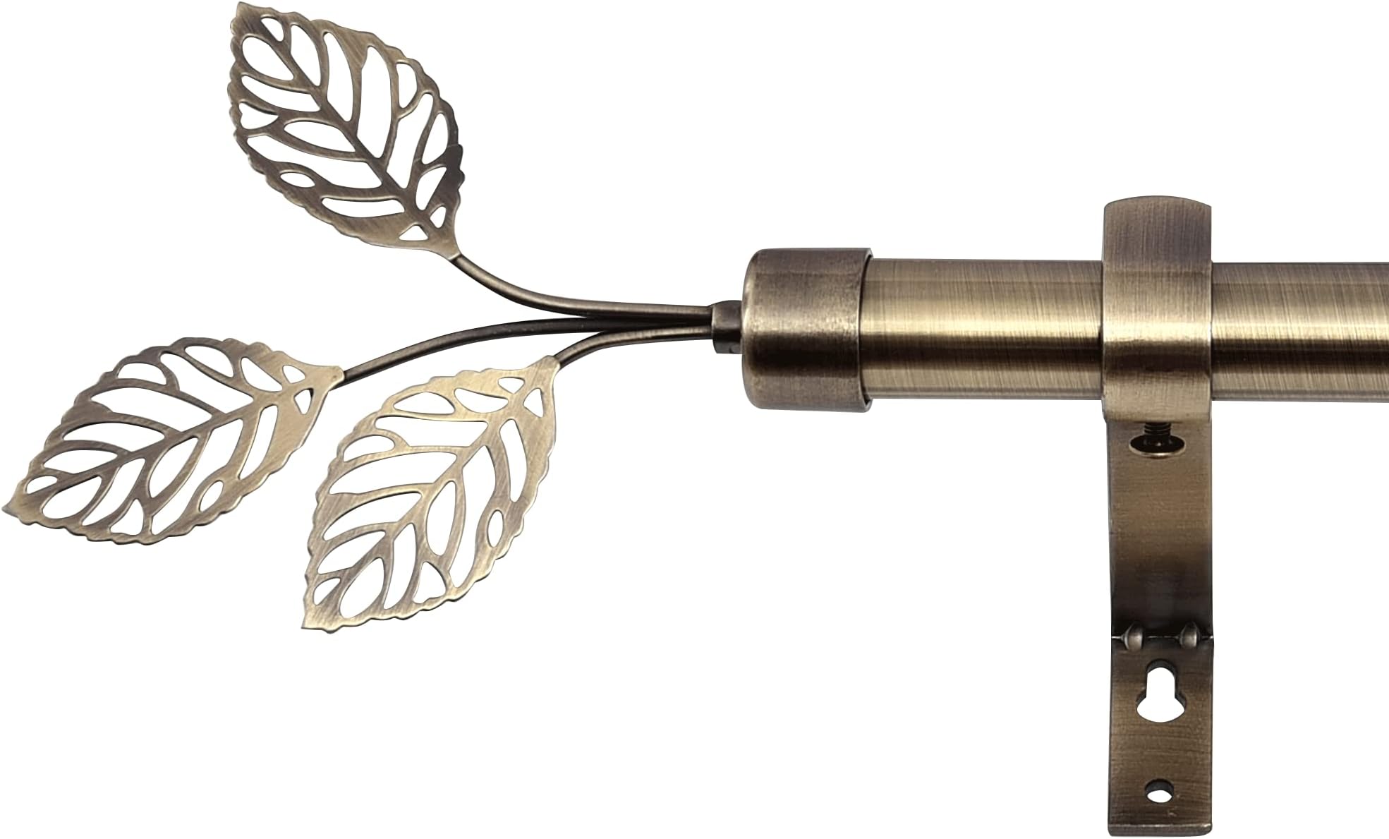 Amazon.com: RYB HOME Curtain Rod 1 inch Diameter with Vivid Leaf Finals ...
