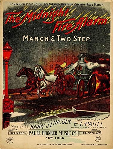 Amazon.com: The Midnight Fire Alarm Music Sheet : Collectibles & Fine Art