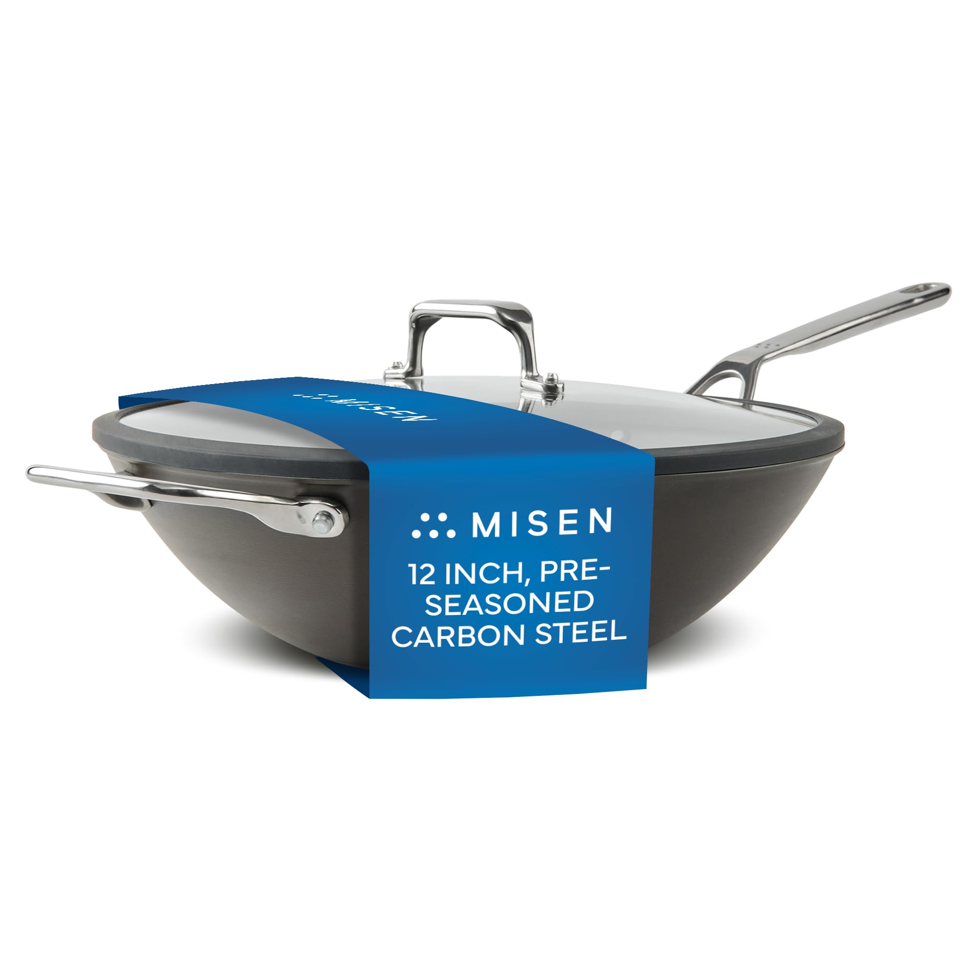 Snapklik.com : Misen Pre-Seasoned 12" Carbon Steel Wok - Naturally ...