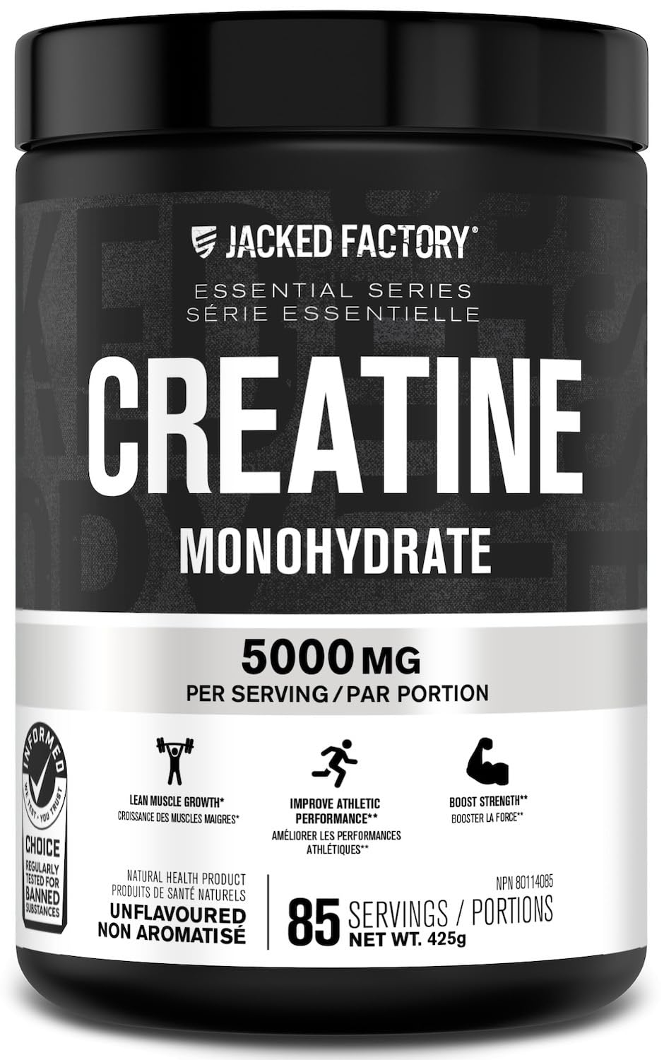 Jacked Factory Creatine Monohydrate Powder 425g - Informed Choice ...