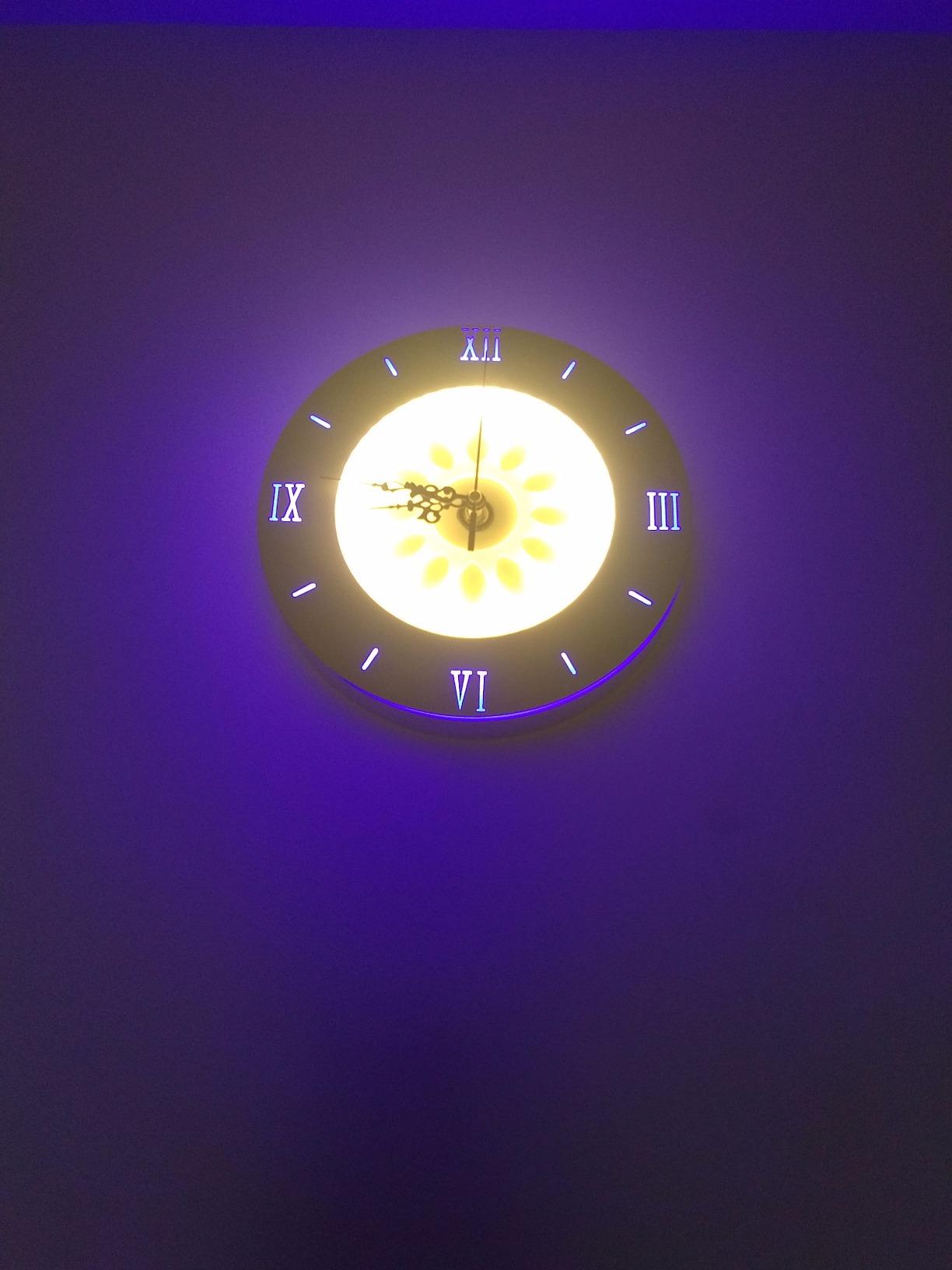 Buy Citra Led Light Wall Clock with Yellow and Blue Light Effects ...
