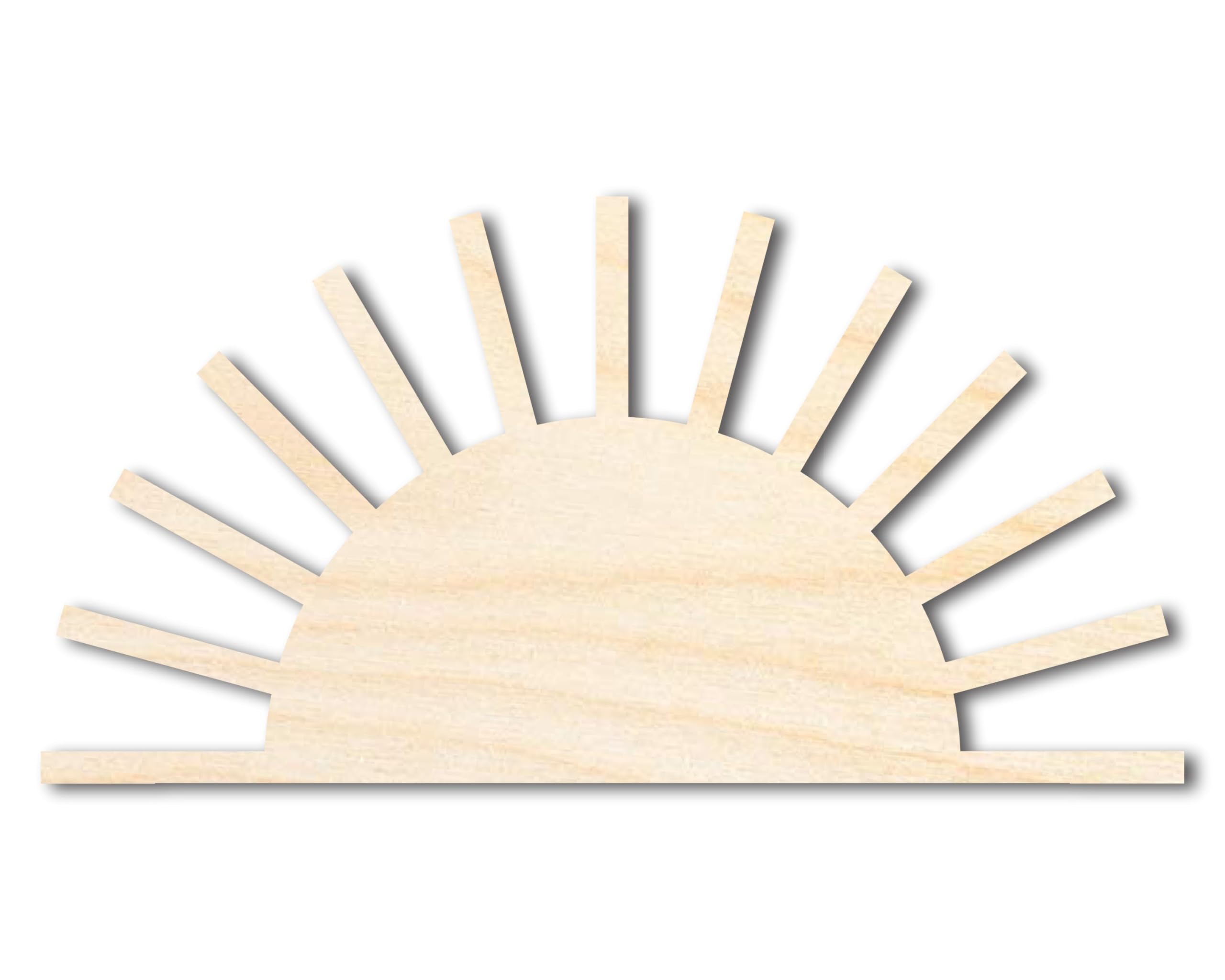 Amazon.com: Unfinished Wood Boho Half Sun Shape | DIY Craft Cutout | up ...