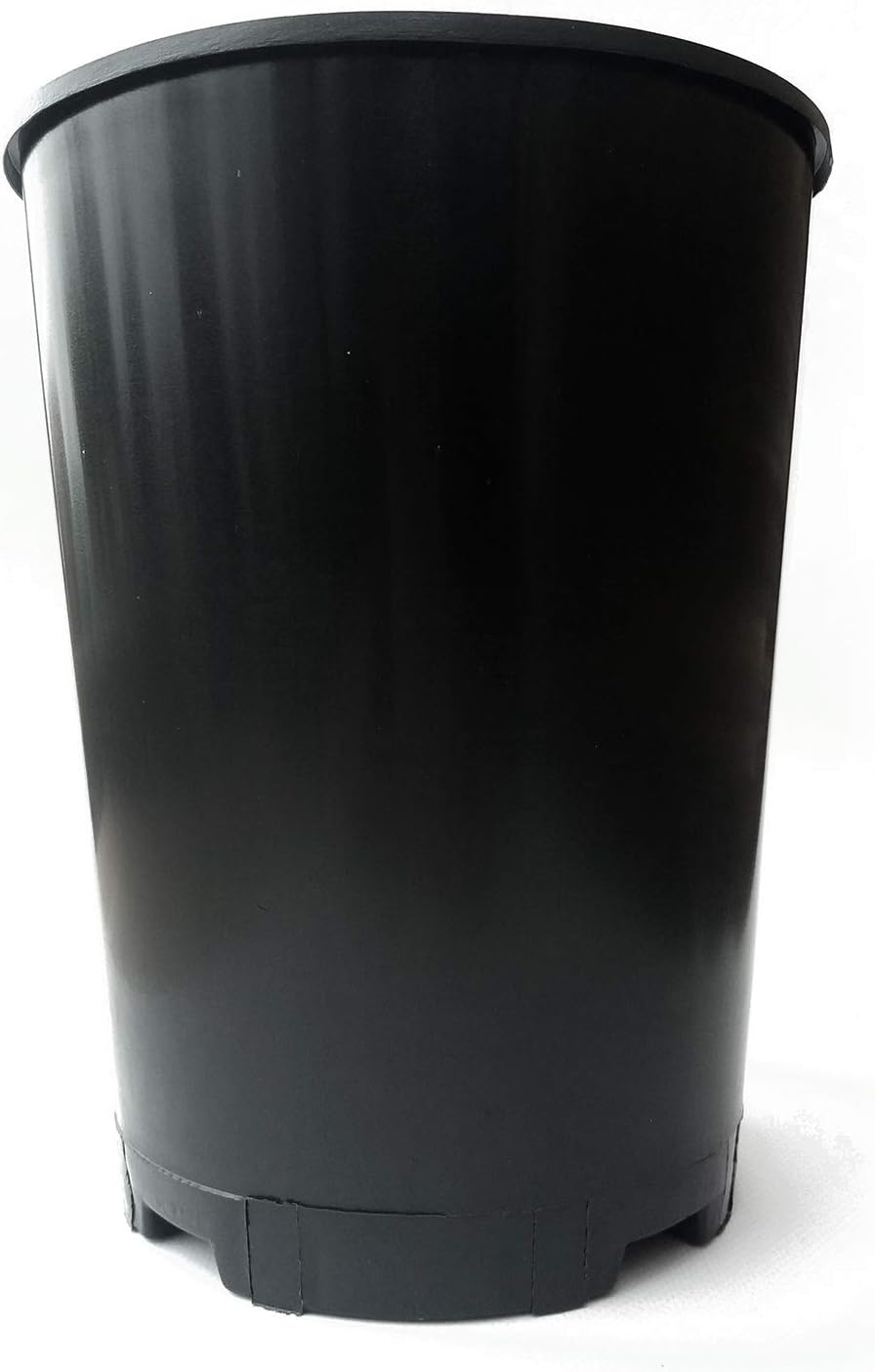 Elixir Gardens Black Recycled Plastic Deep Rose Pots 1,2,3,4,7 Litre ...