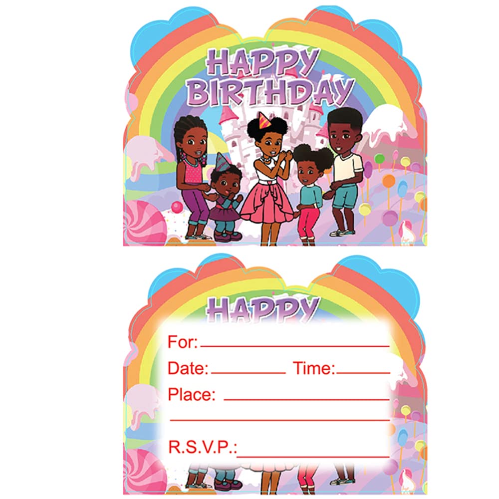 Buy MZHICH 20pcs cartoon TV show Birthday Party Invitation Cards ...
