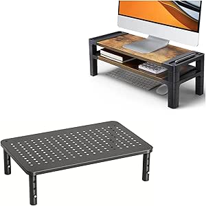 Amazon.com: HUANUO Monitor Stand Adjustable for Desk, Laptop Riser for ...