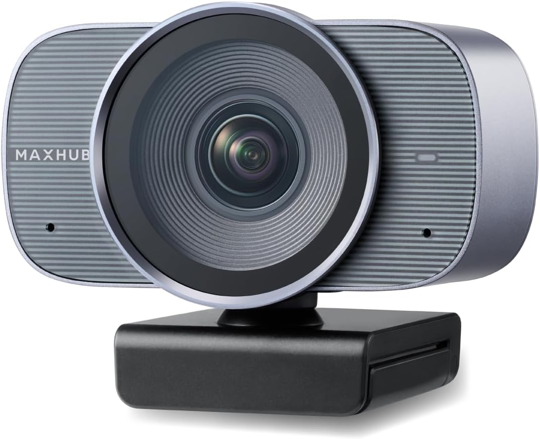 Amazon.co.jp: MAXHUB 会議用 Webカメラ 4K 1200万画素 120°広角 オートフレーミング 5倍デジタルズーム USB接続 レンズカバー付き 4Kデジタルズーム ...