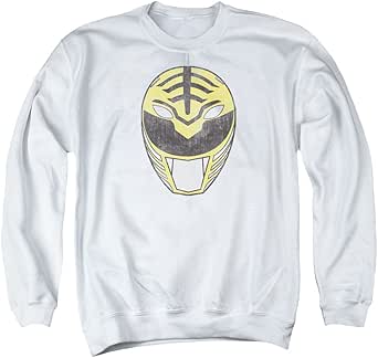 Amazon.com: Power Rangers - Mens White Ranger Mask Sweater, Medium ...
