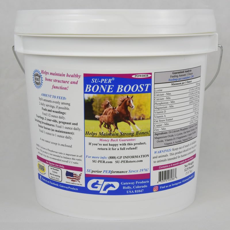 Amazon.com : SU-PER Bone Boost Horse Minerals - Calcium Phosphorus ...