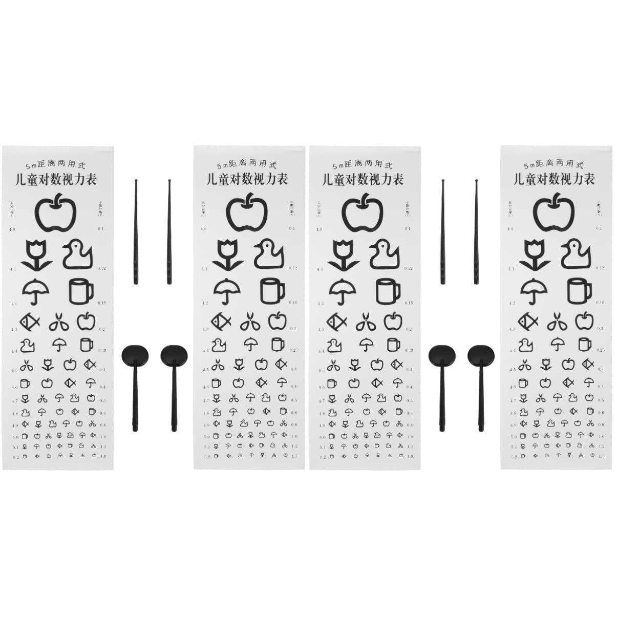 Buy ULTECHNOVO 4sets Exams for Vision Chart, With Kids Pointer Visual ...