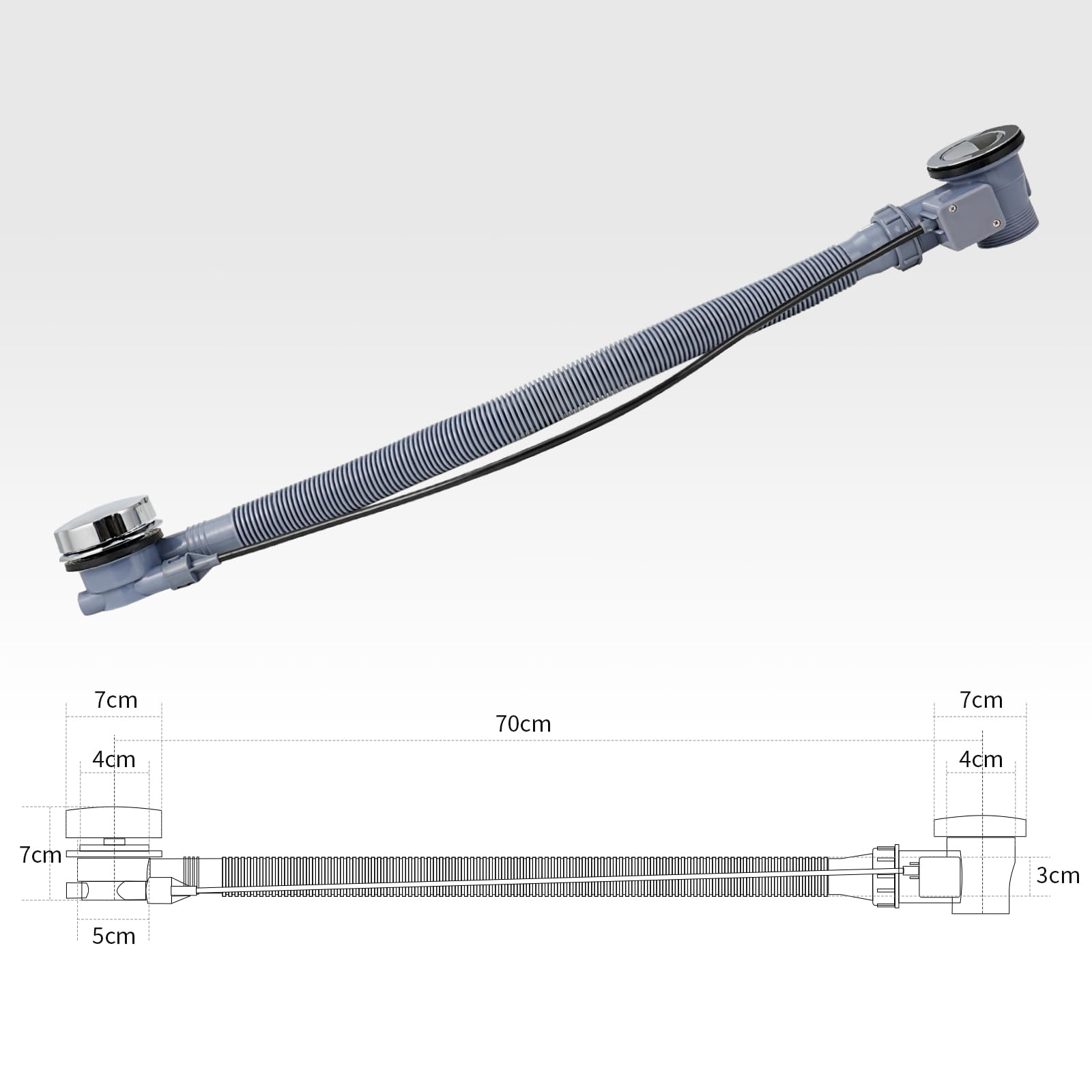 Bath Waste Overflow Kit – G1 1/2″ Pop Up Waste Connection Design, Click ...