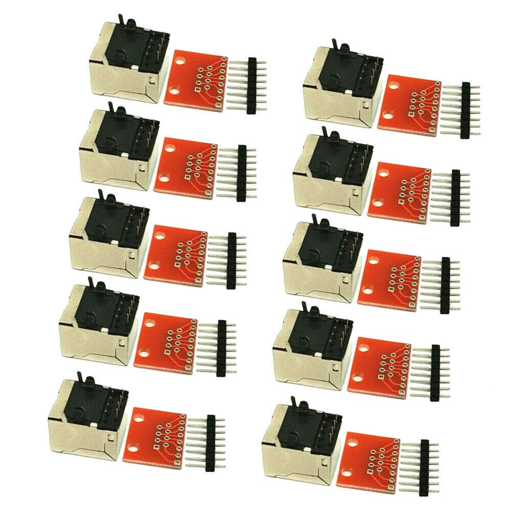 Amazon.com: Electronic Components 10x RJ45 8-P Pin Connectors ...