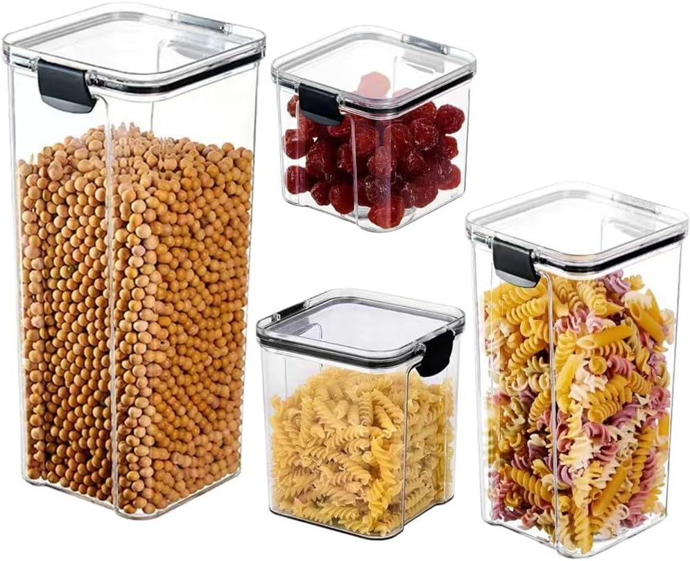 Amazon.com: HOHUNGF Food Storage Containers with Lids, Clear Pantry ...