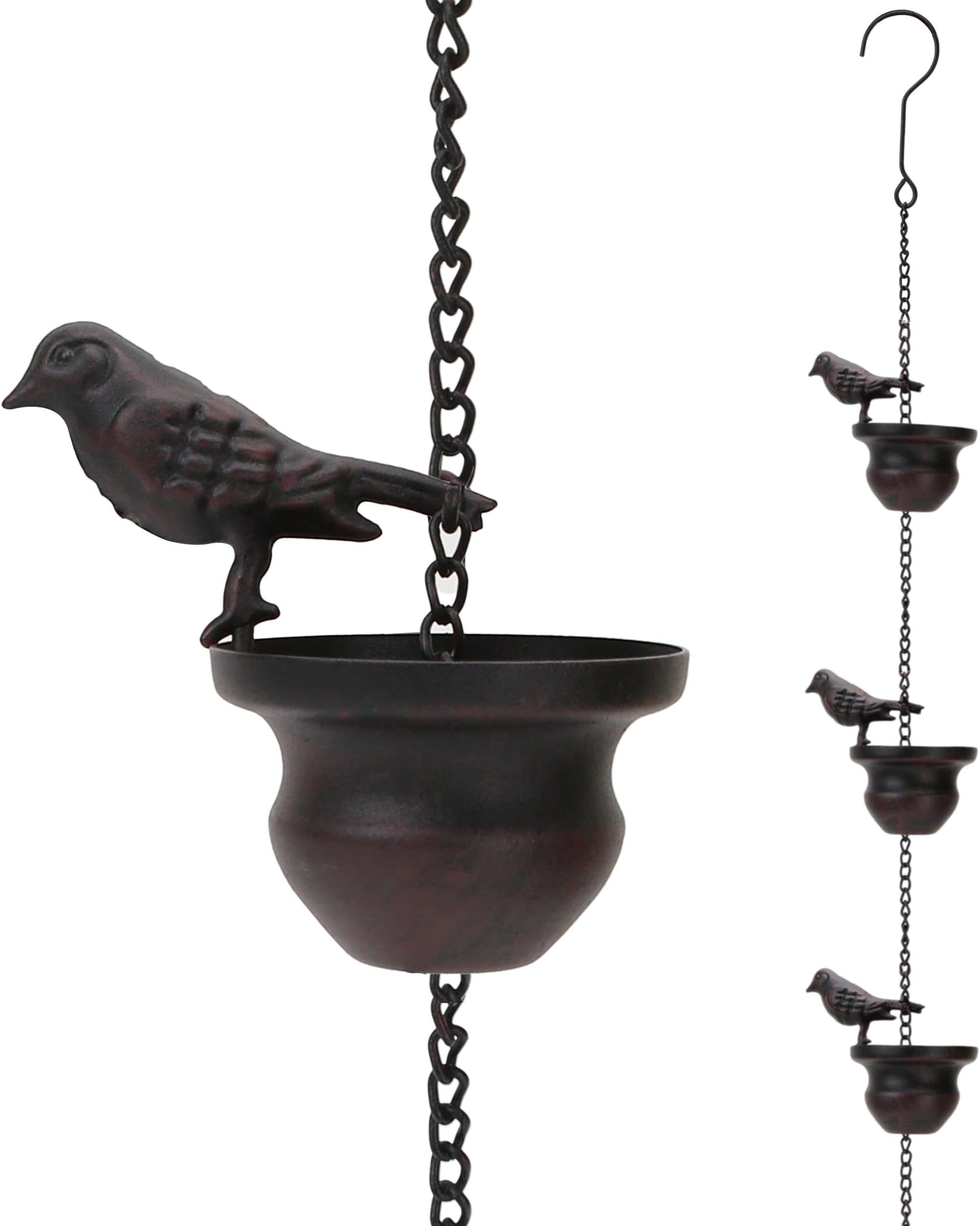 Amazon.com : LCKDY Vintage Bird Rain Chain Drain gutters Decorated Rain ...