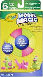 Amazon.com: Crayola Model Magic, Neon Colors, Clay Alternative, 6 ...
