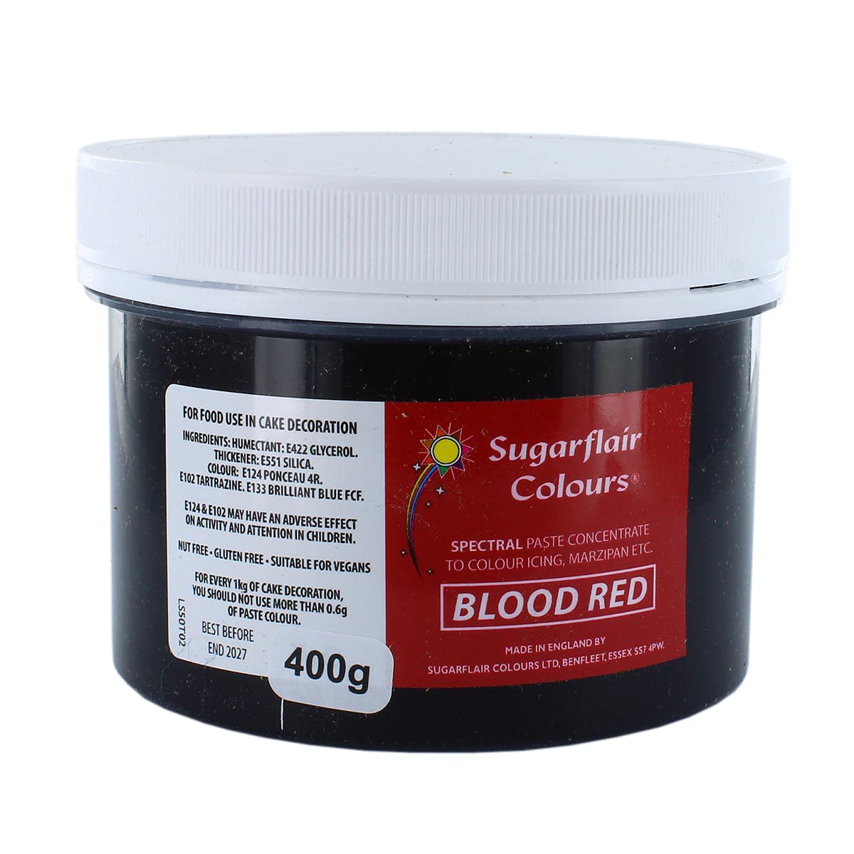 Buy Sugarflair ColoursSpectral Paste, Blood Red Food Colouring, Highly ...