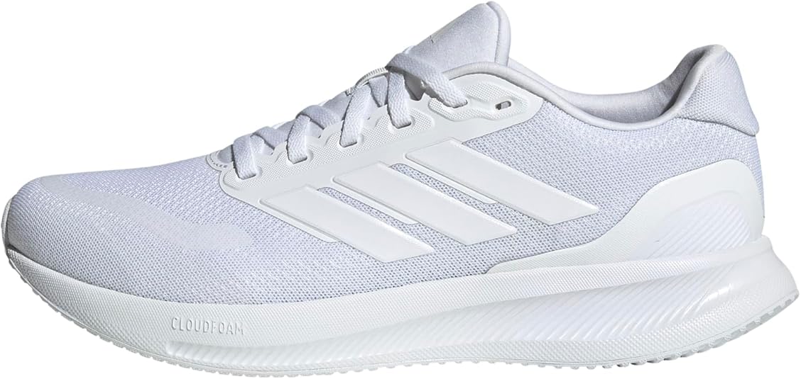 adidas Men's Runfalcon 5 Wide Running Shoes, FTWR White/FTWR White/core ...