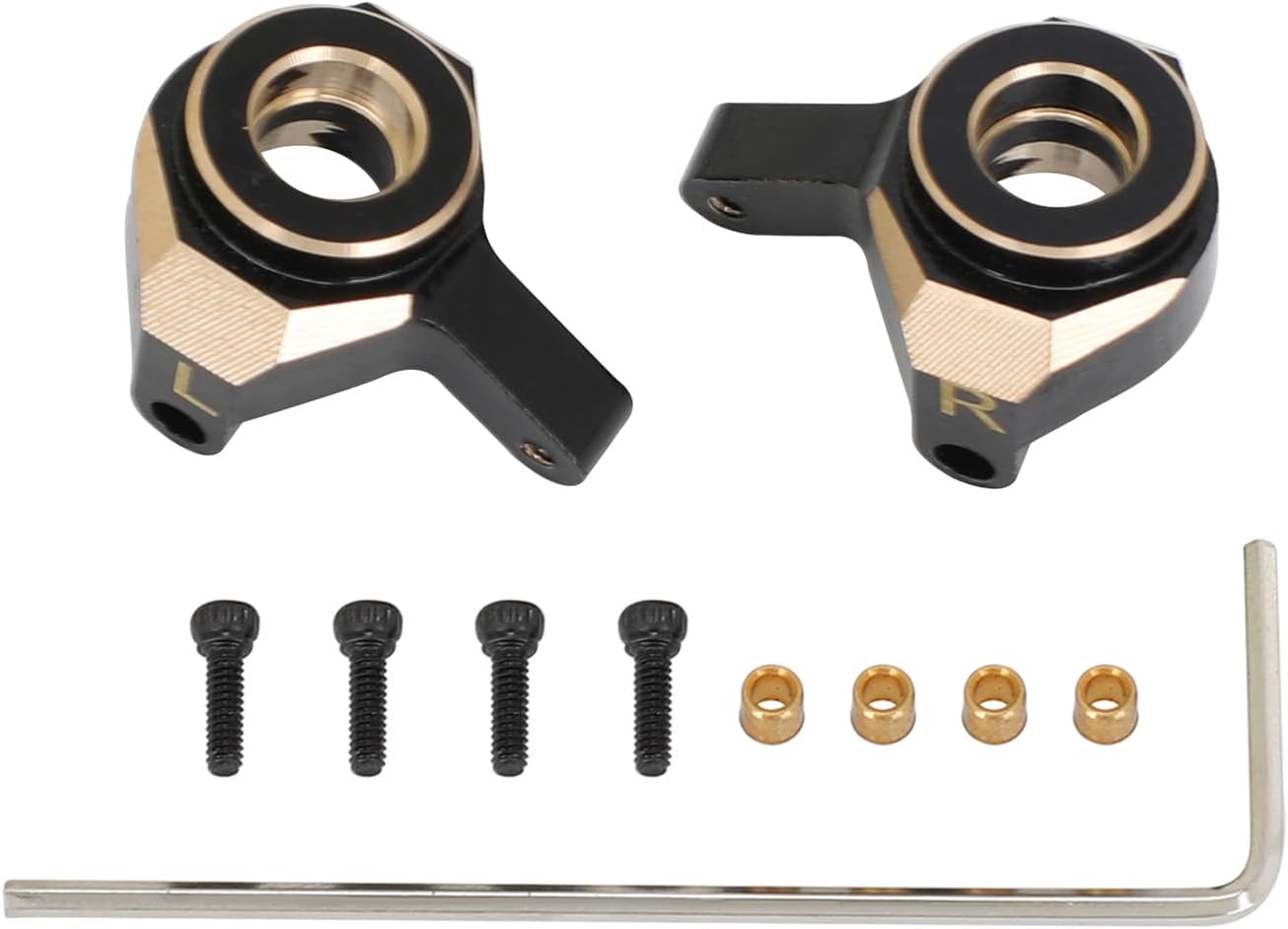 Amazon.com: Black 20g Brass Front Steering Blocks Knuckle CNC Brass ...