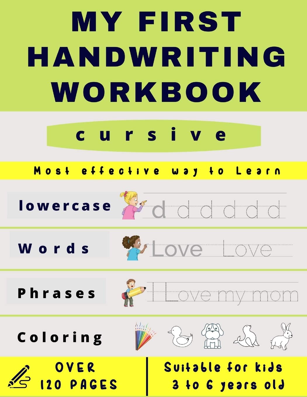 My First Handwriting Workbook Cursive Preschool Kindergarten Pre K ...