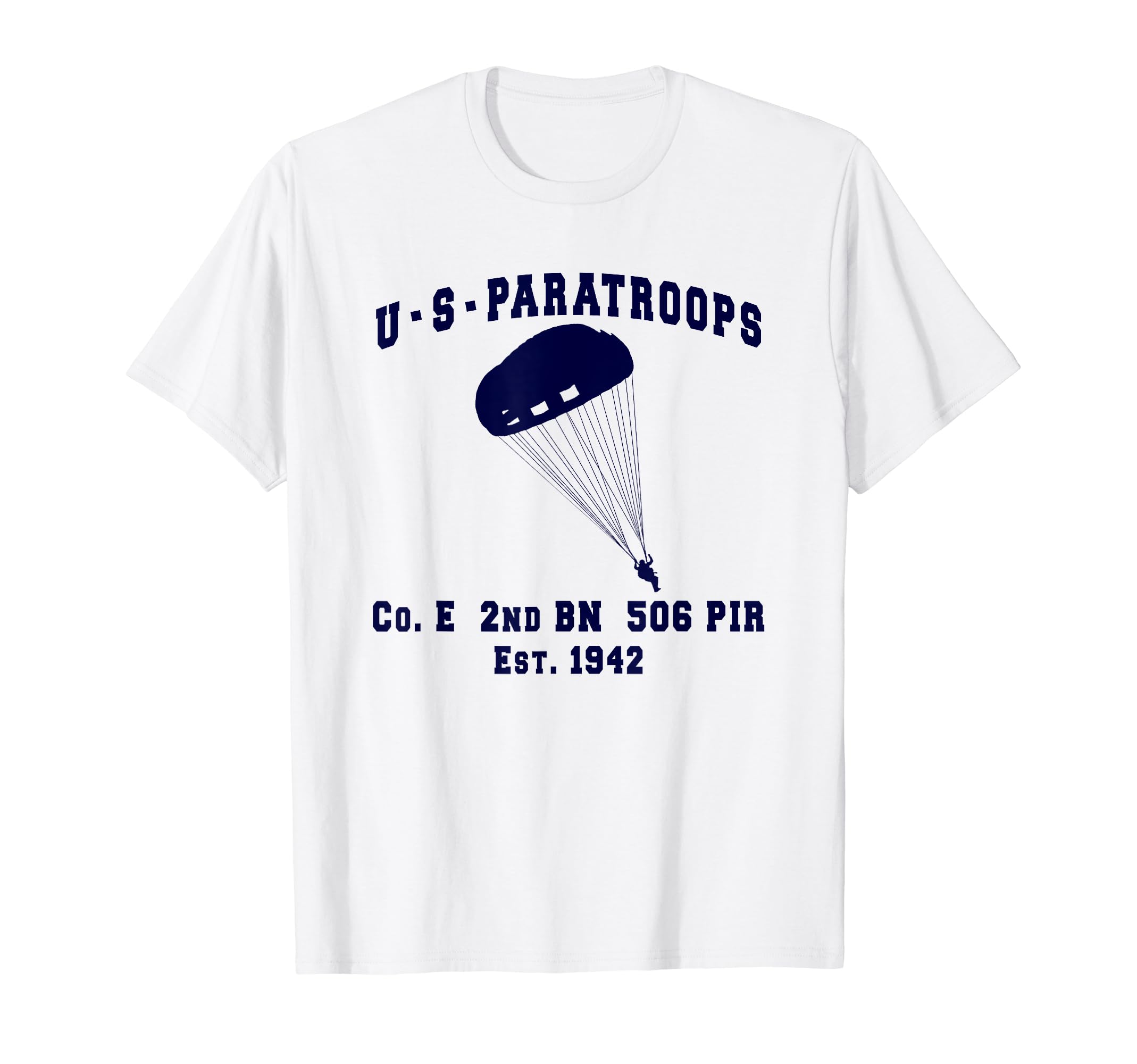 Amazon.com: Easy Co. 506th PIR Vintage US Paratrooper PT shirt ...