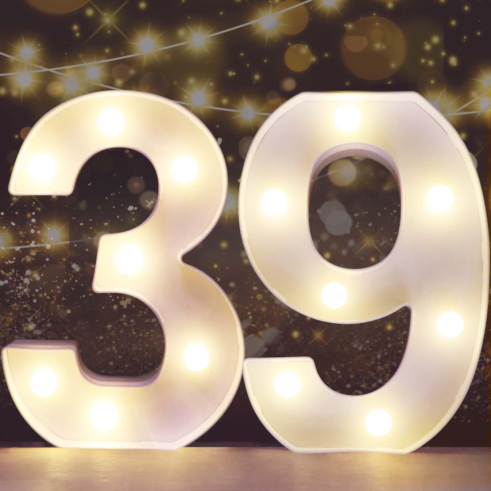 Snapklik.com : Pooqla Decorative LED Light Up Number Letters, White ...