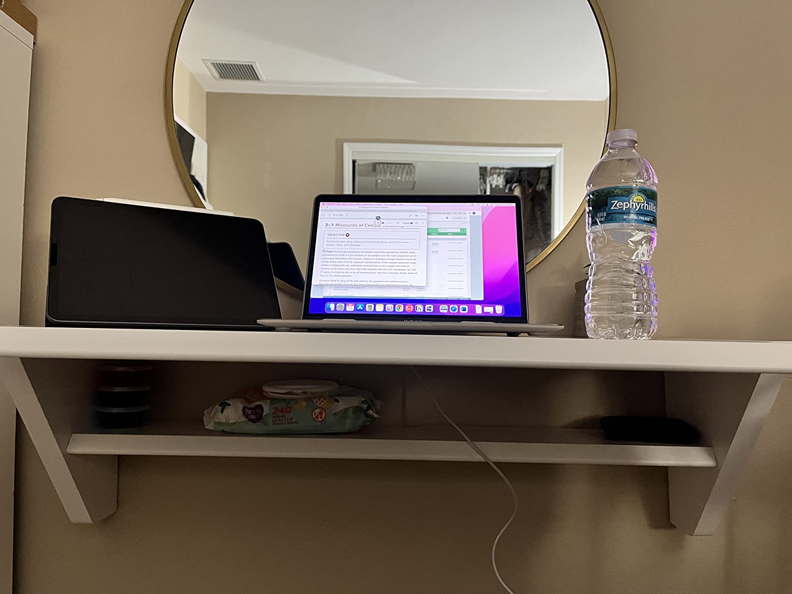 $25/mo - Finance Fytz Design Reversible Wall Desk, White Floating Desk ...