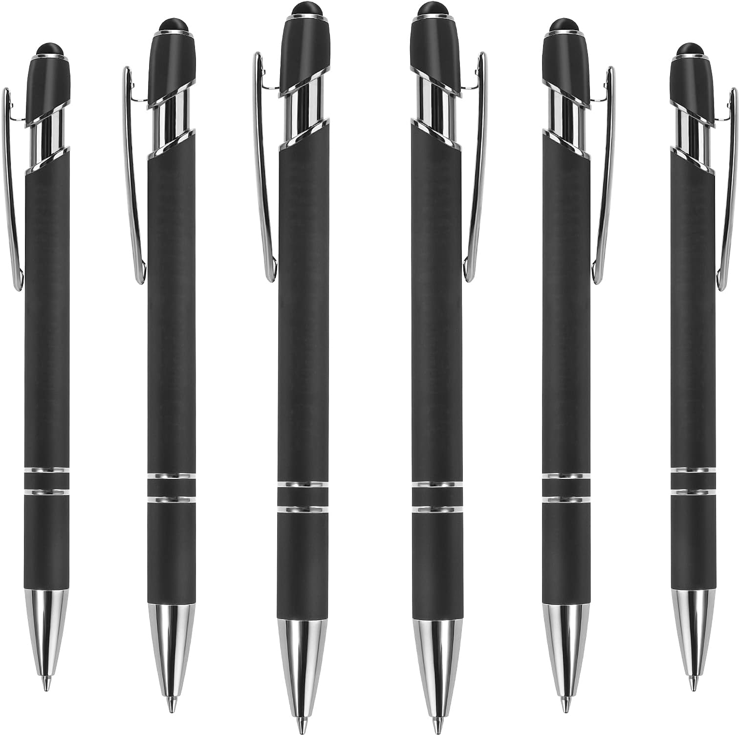 Cobee Ballpoint Pen with Stylus Tip, 6 Pieces Retractable Ballpoint ...
