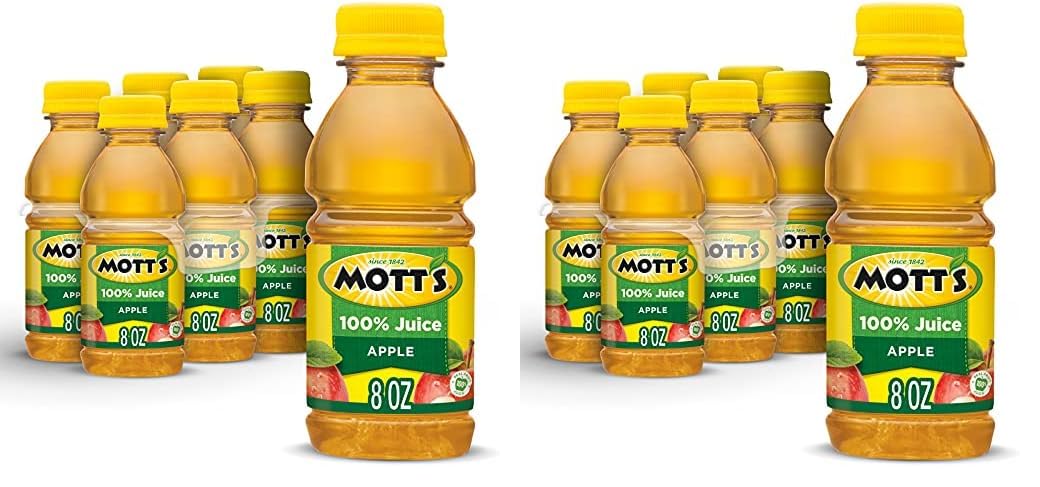Amazon.com : Mott's 100% Original Apple Juice, 8 fl oz bottles, 12 pack ...