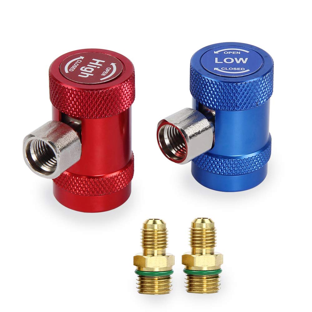 High & Low Pressure Set AC Charging Fittings Tasan Racing R1234yf Quick ...
