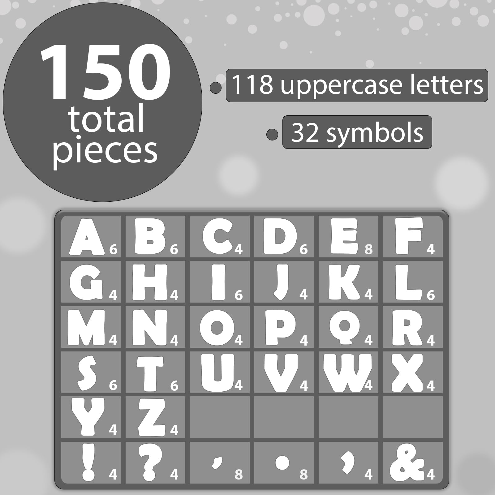 Snapklik.com : 150 PCS Large 6" Font Bulletin Board Letters And ...