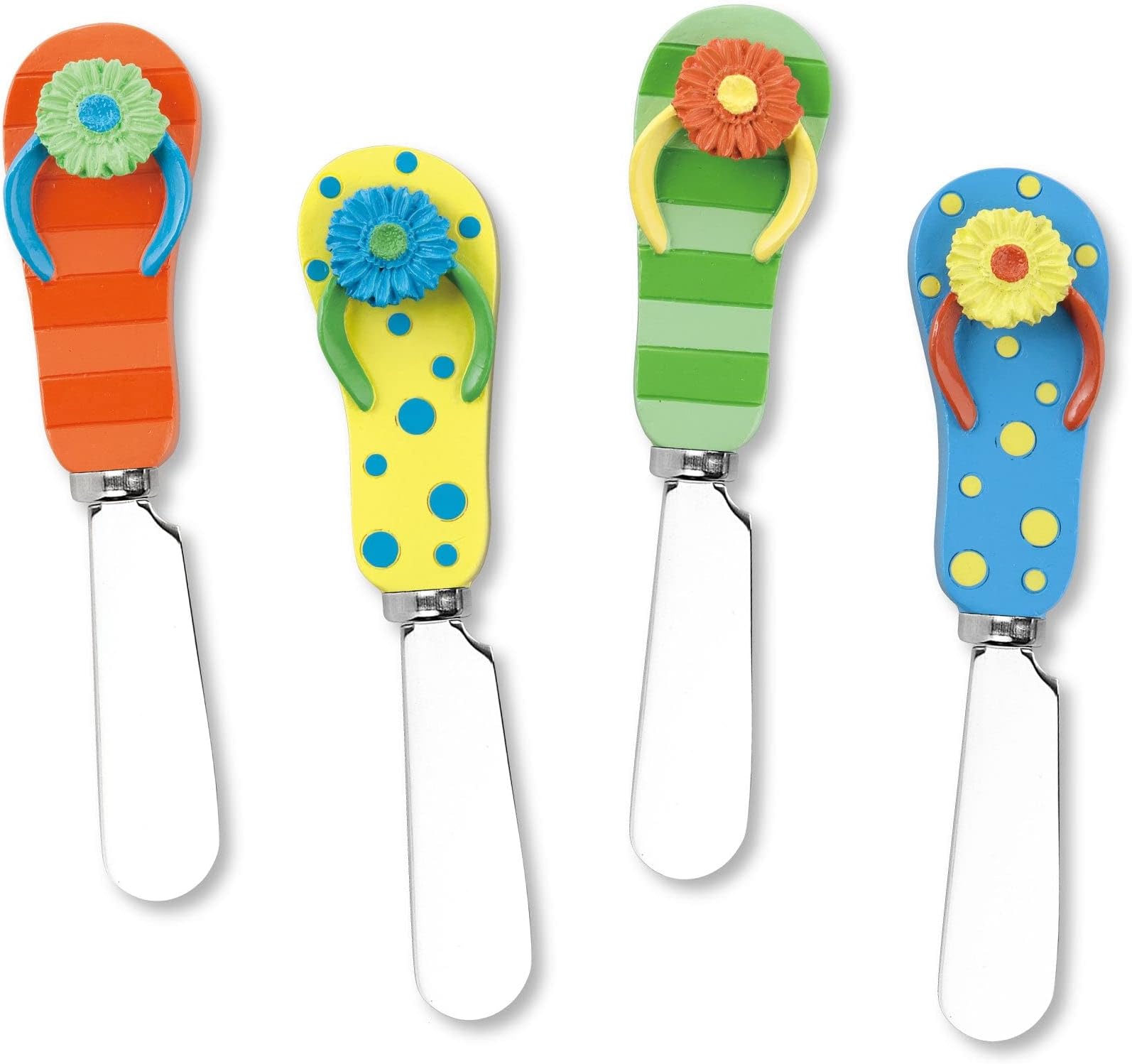 Amazon.com: UPware 4-Piece Hand Painted Resin Handle with Stainless ...