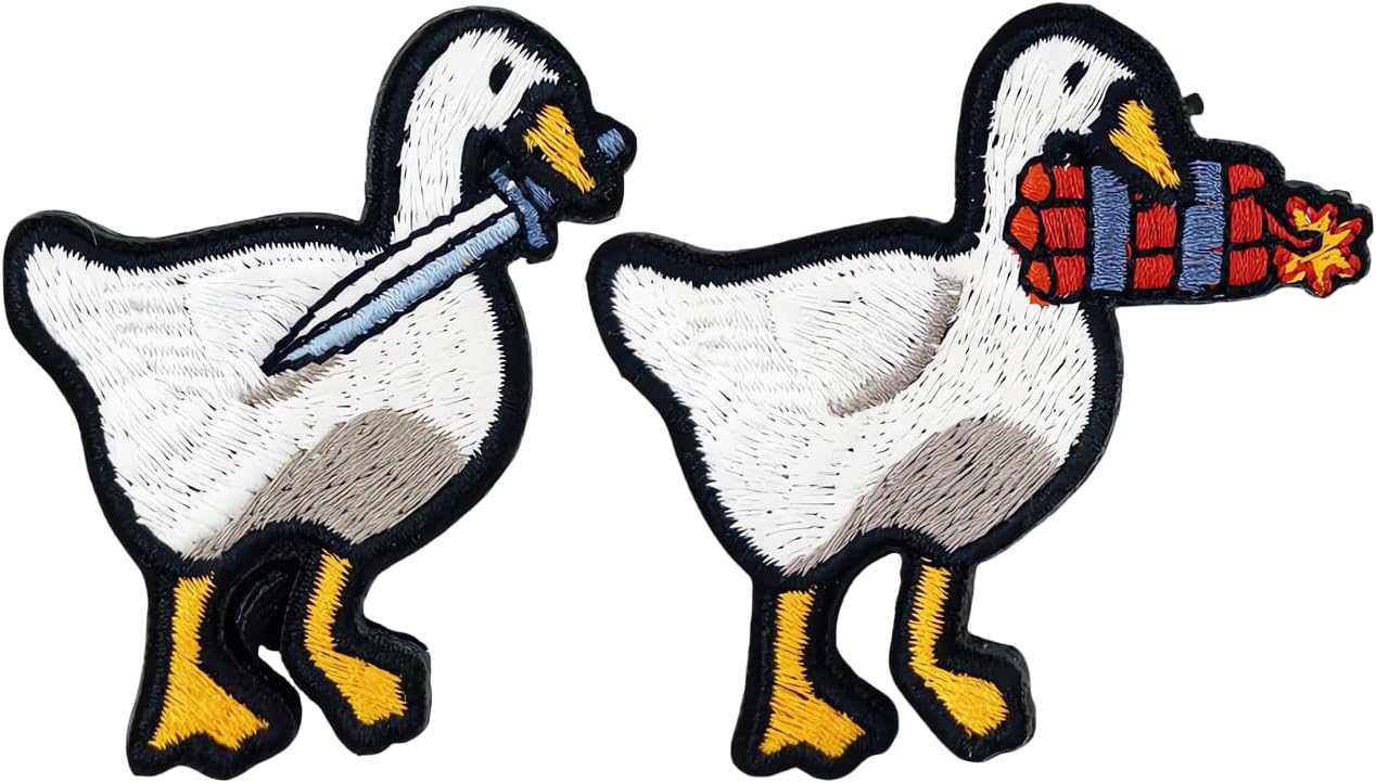 Amazon.com: Duck with Knife and Explosive Morale Patch - 2 Pcs Funny ...