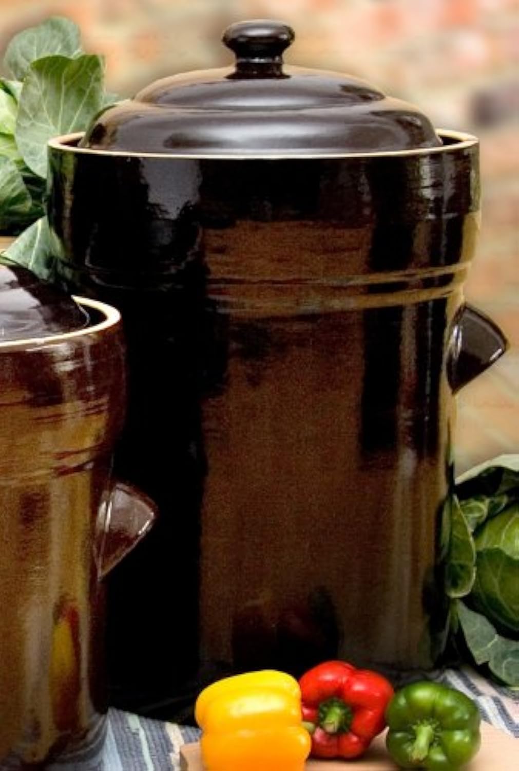 Amazon.com: 10 L FORM 1 (2.6 Gal) K&K Keramik German Made Fermenting ...