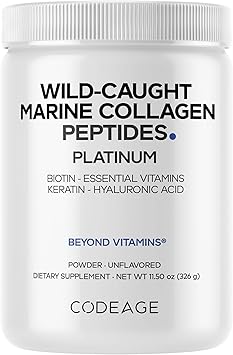 Amazon.com: Codeage Marine Collagen Protein Powder Supplement Platinum - Biotin 10,000 mcg ...