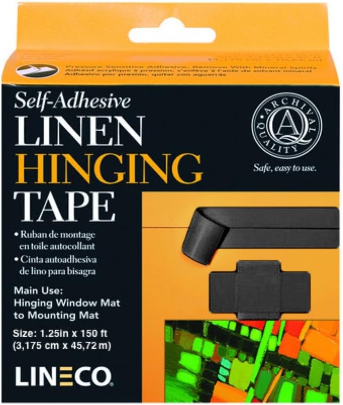 Amazon.com: Lineco Linen Self-Adhesive Archival Hinge Tape Black 1.25 ...
